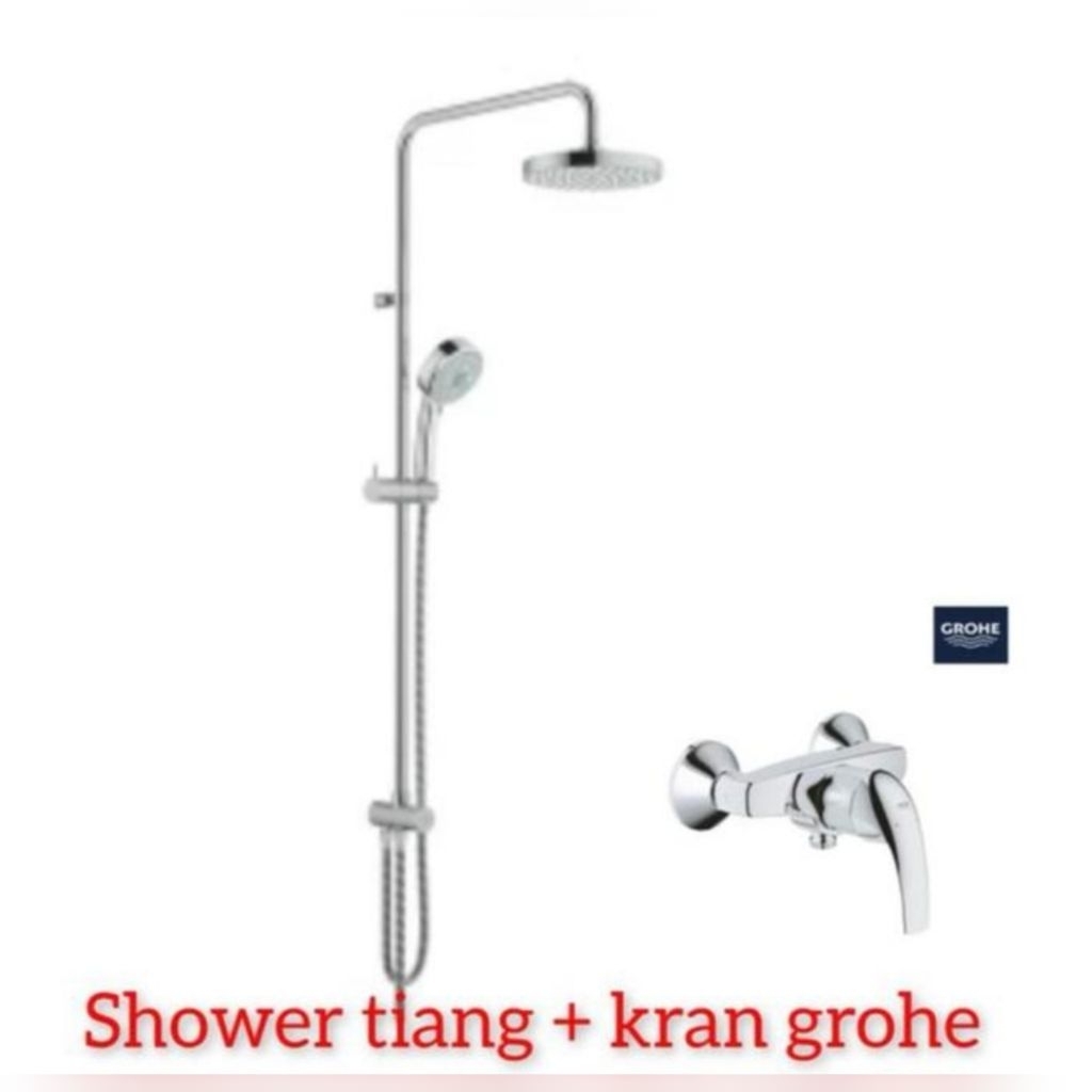 Jual SHOWER TIANG GROHE NEW COSMOPOLITAN SYSTEM 27394000 SET KRAN SHOWER GROHE BAUCURVE 32807000 ...