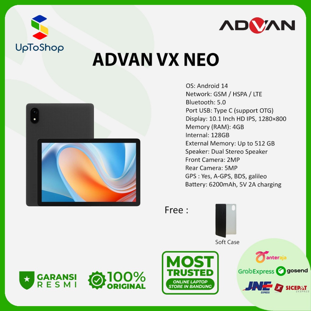 Jual Advan TAB VX NEO 4GB/128GB 10.1”IPS Screen Tablet Android 14 | Shopee Indonesia