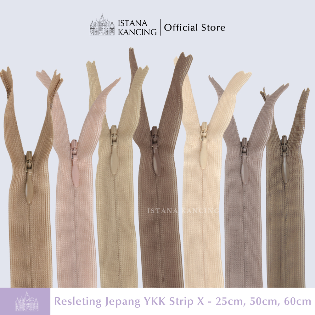 Jual Resleting YKK Original Jepang Ukuran 25cm 50cm 60cm Zipper Jepang Strip X | Istanakancing ...