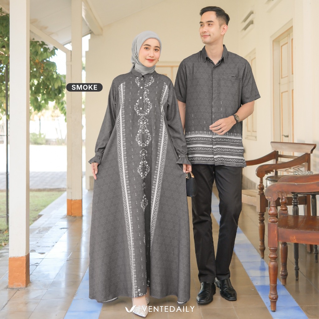 Jual Ventedaily - Anaiza Couple Baju Pasangan Gamis Kemeja Elegan ...