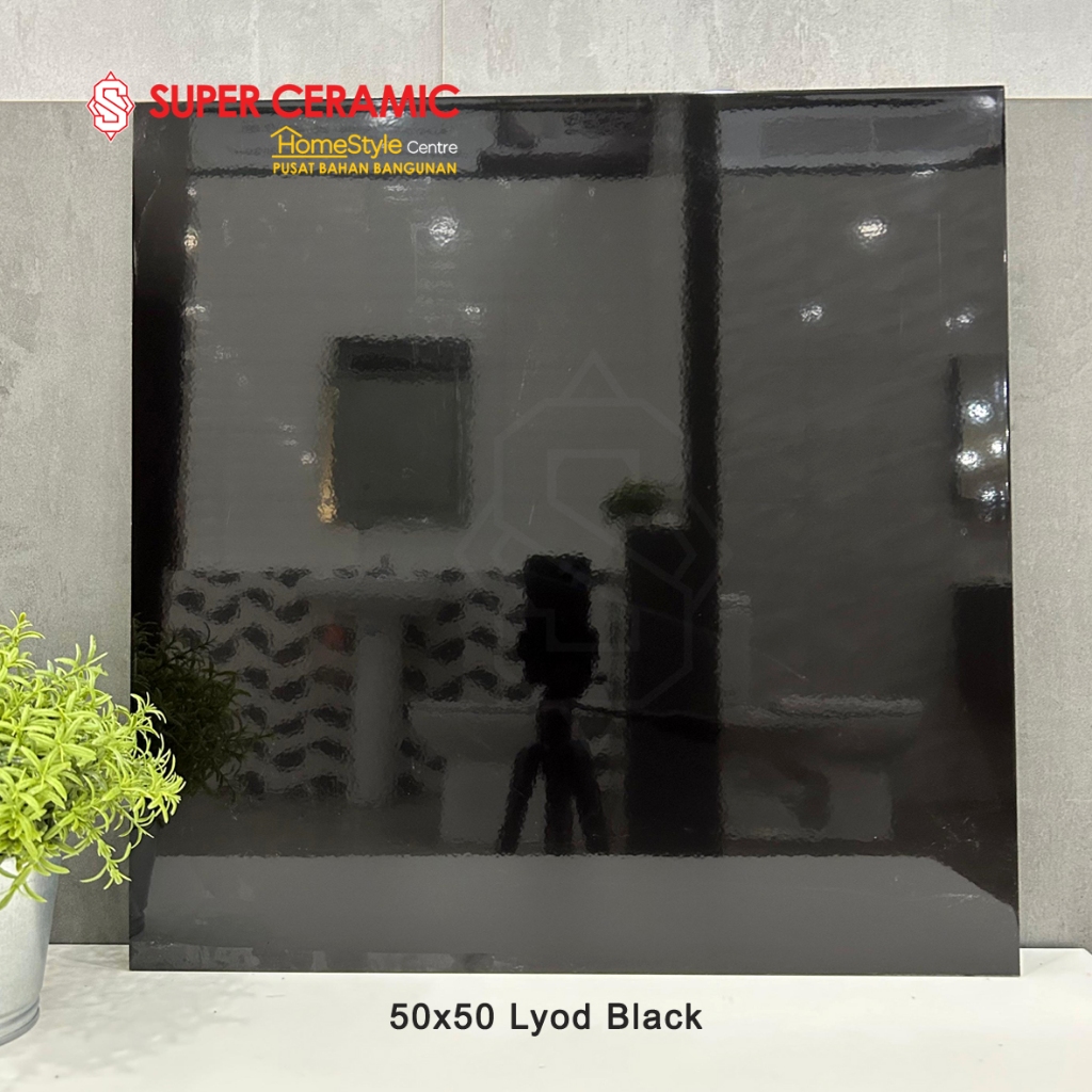 Jual PLATINUM 50x50 Keramik Lantai HITAM POLOS - LYOD BLACK | Shopee ...