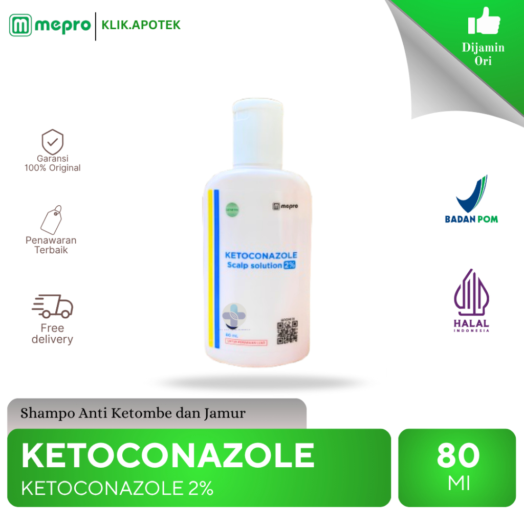 Jual KETOCONAZOLE SCALP SHAMPO SOLUTION 80ml | SHAMPO ANTI JAMUR & KETOMBE | Shopee Indonesia