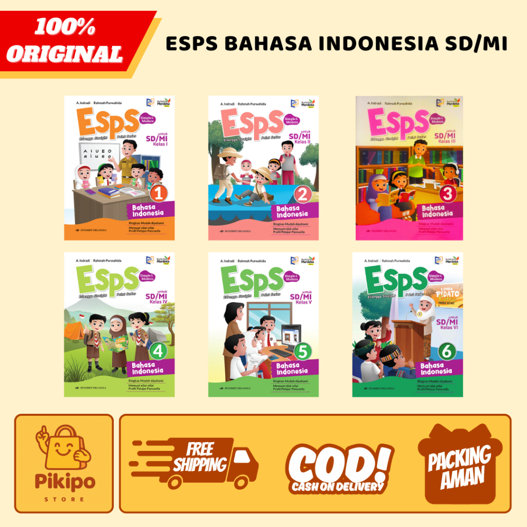 Jual ESPS BAHASA INDONESIA SD/MI KELAS 1 2 3 4 5 6 KURIKULUM MERDEKA (DENGAN REVISI) - ERLANGGA ...