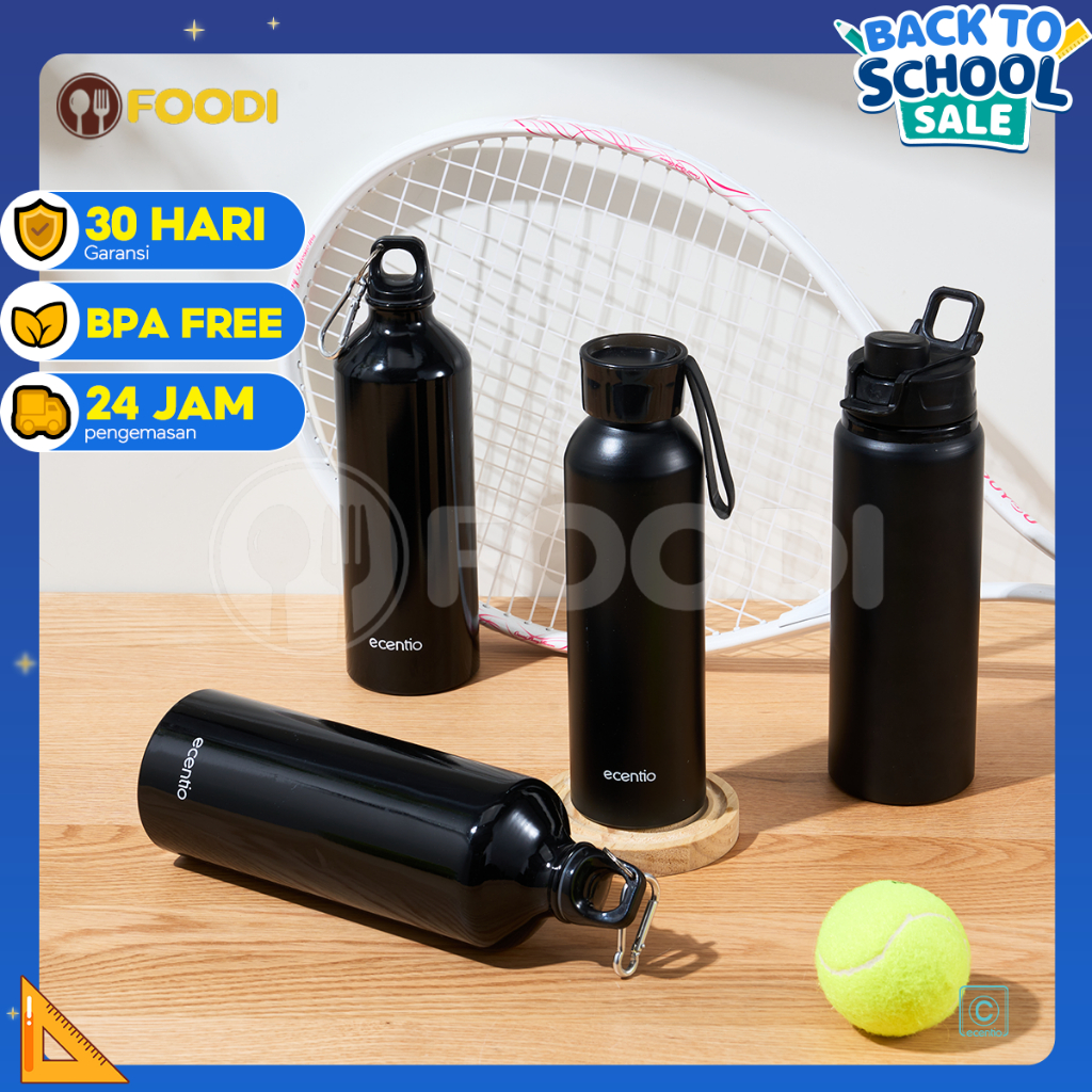 Jual ecentio & FOODI botol air minum aluminium Tumbler botol minum ...