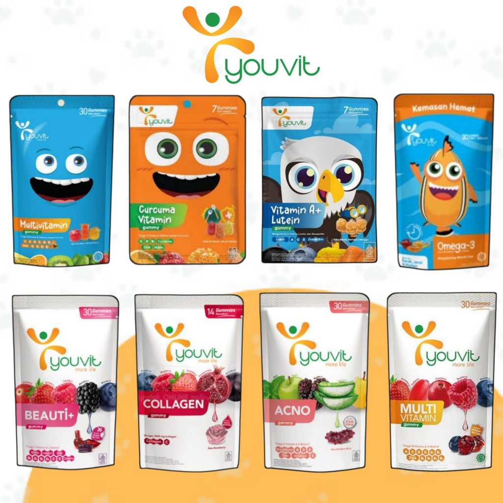 Jual Youvit Multivitamin Gummy All Varian 7 hari - Multivitamin untuk ibu dan anak | Shopee ...
