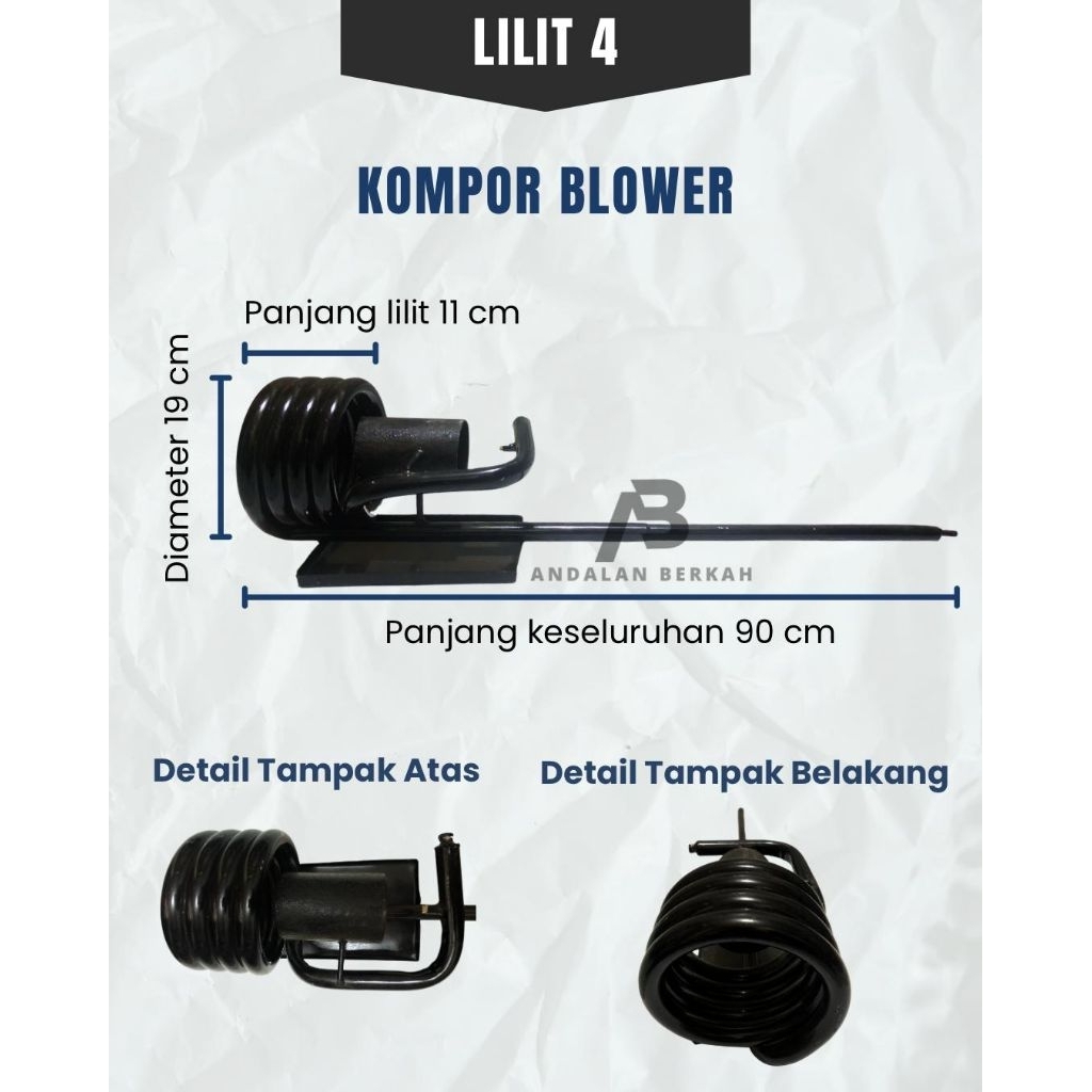 Jual Kompor Blower Api Besar Spiral lilit 3 atau Blower Solar | Shopee ...