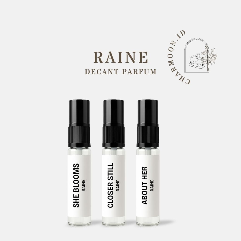 Jual Decant Parfum Raine By Raisa - Closer Still, About Her, She Blooms ...