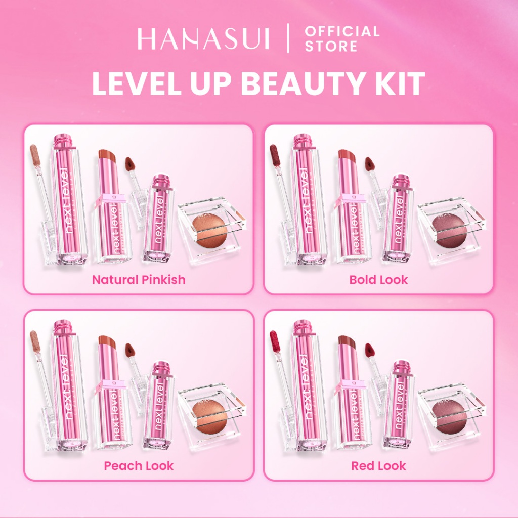 Jual Hanasui Level Up Beauty Kit - Next Level Blurry Tint Bouncy Blush ...