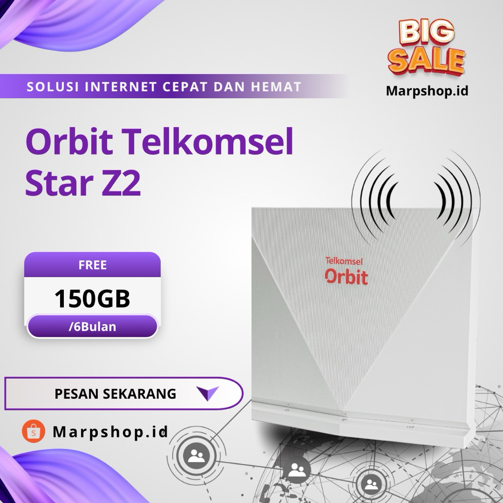 Jual (BEST SELLER) Orbit Telkomsel Star Z2 High Speed Bonus 150GB ...