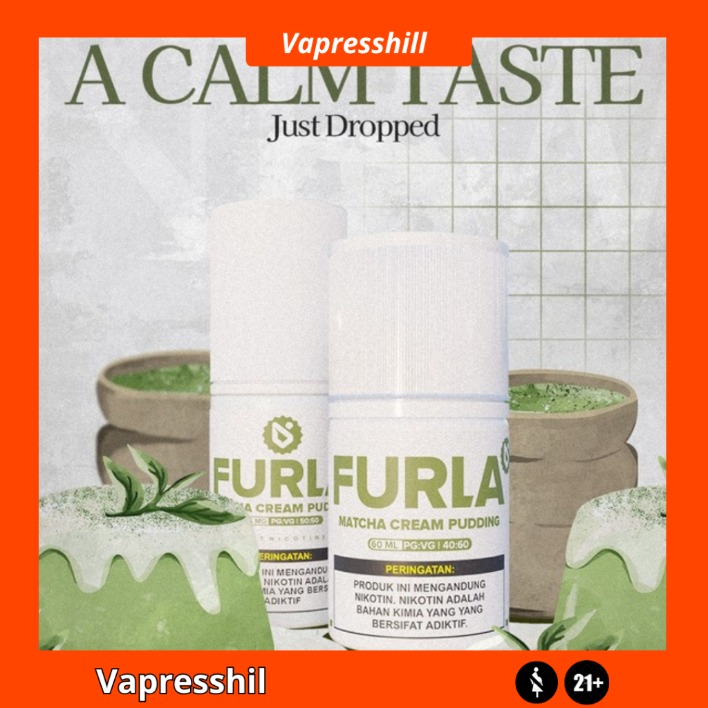 Jual FURLA MATCHA CREAM PUDDING 60ML FREEBASE 100% AUTHENTIC | Shopee ...