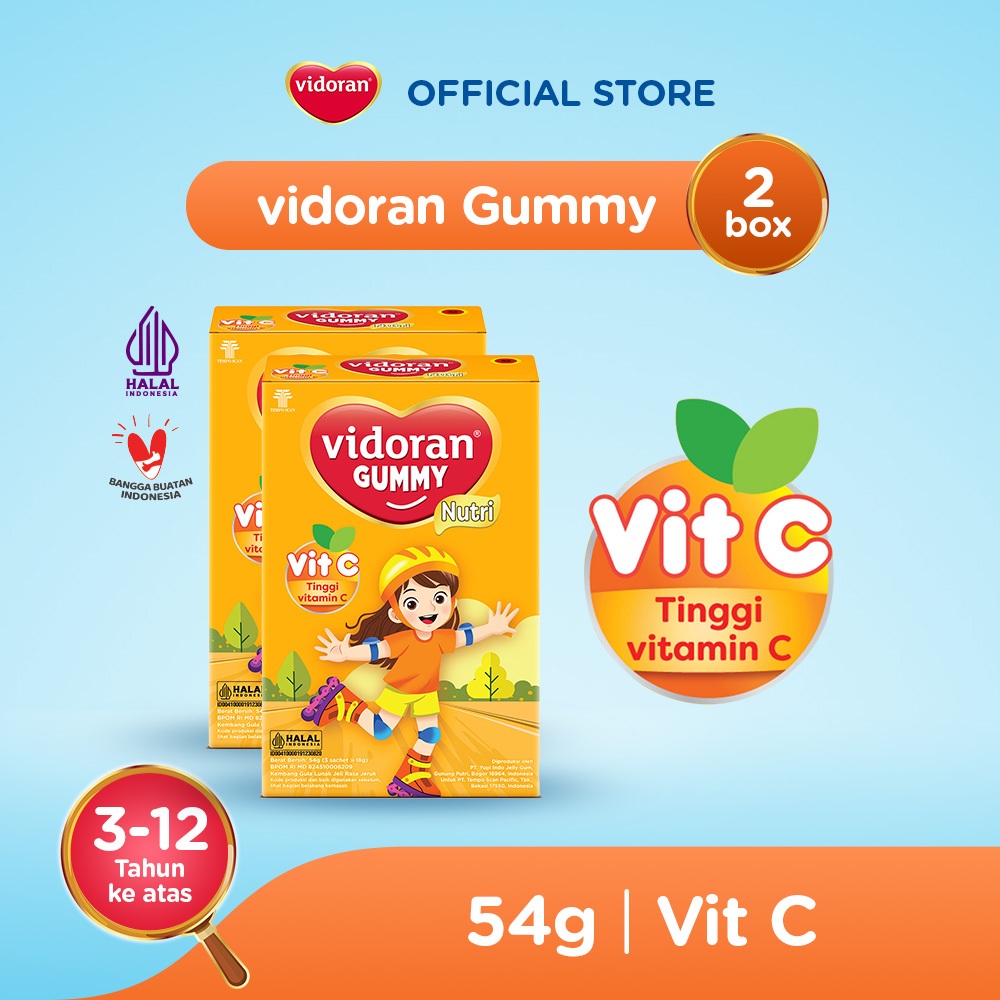 Jual vidoran Gummy Vit C 54gr Vitamin Anak - 2 pcs (Exp : 05.2027 ...
