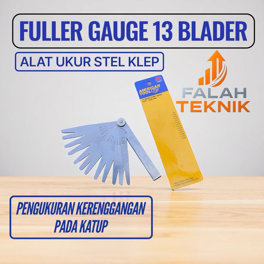 Jual ALAT STEL KLEP FULLER 13 BLADES - HIGH PRECISION FEELER GAUGE STEL ...