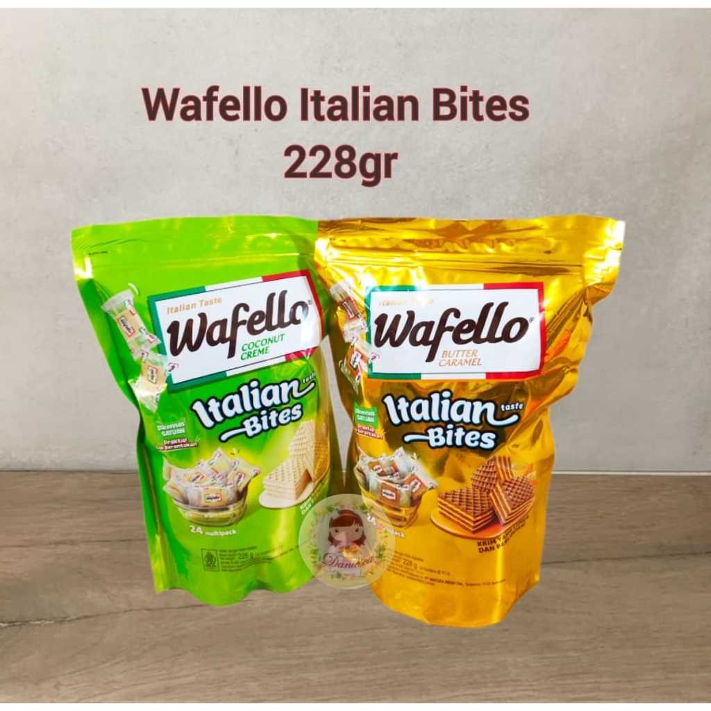 Jual wafello pouch besar wafer italian bites 228gr isi 24 bks ( ds bgr ...