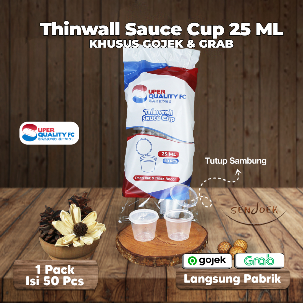 Jual Thinwall Saus Sambal 25 ml / Sauce Cup 25 Container | Shopee Indonesia
