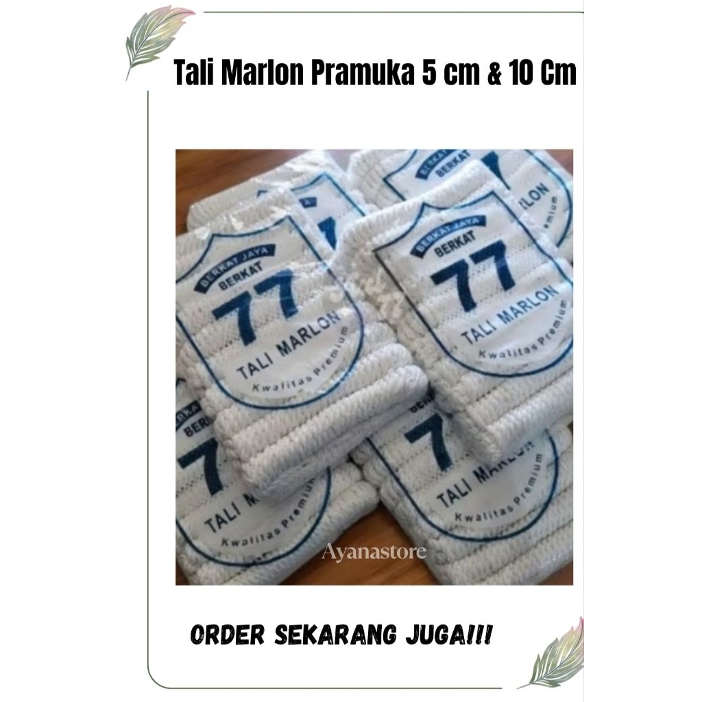 Jual Tali Marlon Pramuka 5 cm dan 10 cm Talikur Pramuka |Tali Tambang ...