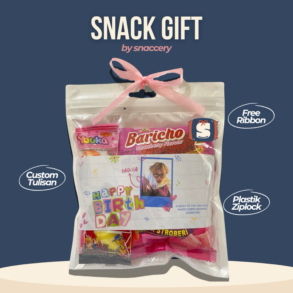 Jual Snack Gift Pink Lucu – Hadiah Estetik Murah | Bisa Custom Tulisan ...