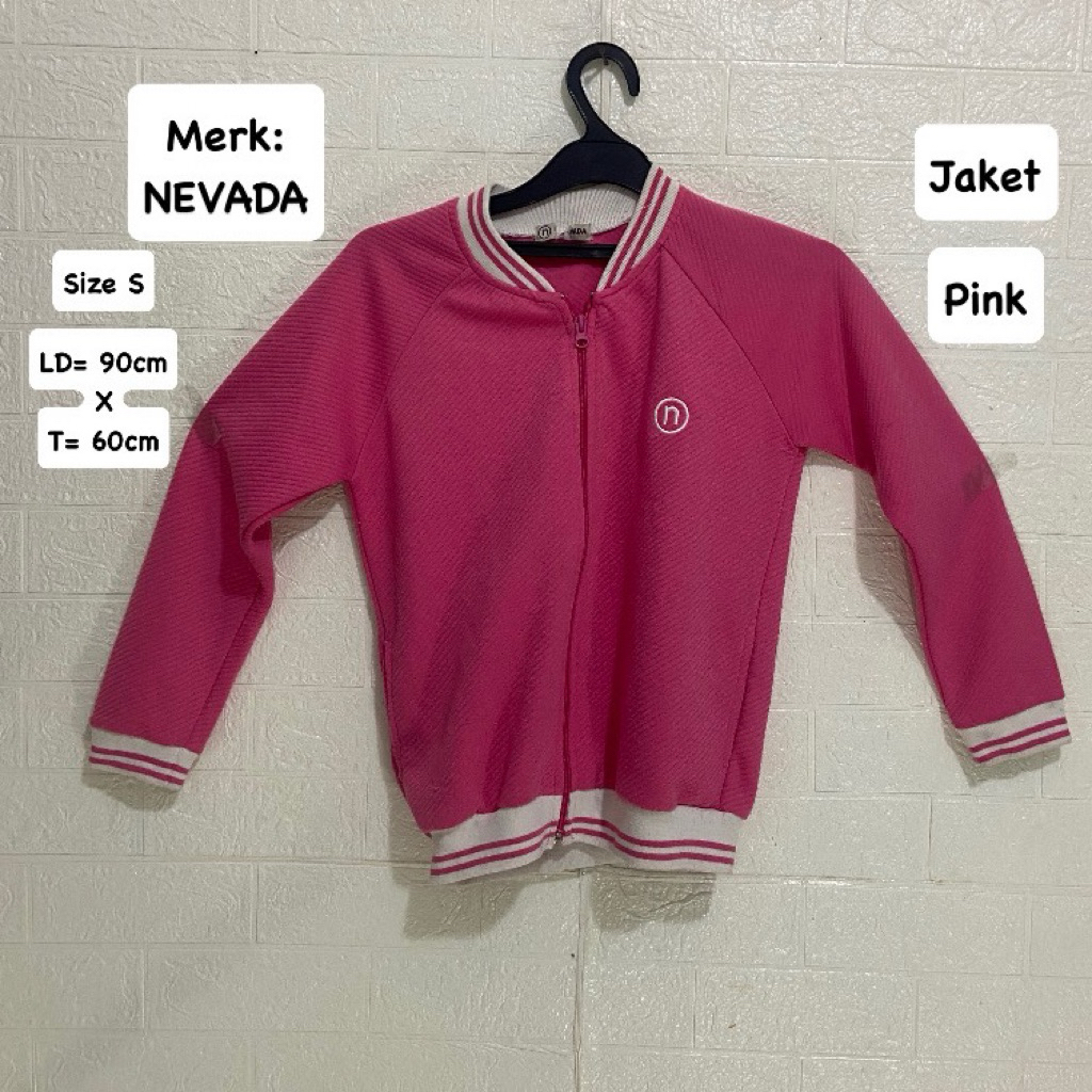 Jual PRELOVED NEVADA ORI JAKET PINK (Size S) (LD=90cm x T=60cm) | Shopee Indonesia