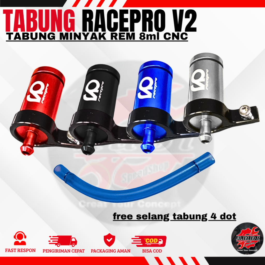 Jual TABUNG MINYAK REM CNC 4 DOT RACEPRO 20ml TABUNG MINYAK FLUID CNC ...