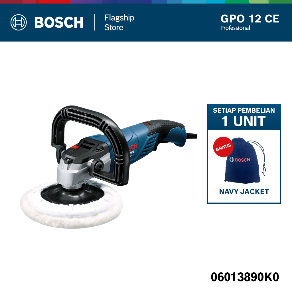Jual BOSCH Mesin Pemoles 7" GPO 12 CE / Angle Polisher - 06013890K0 ...
