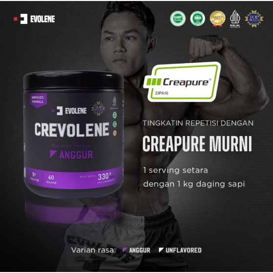 Jual Crevolene Evolene 60 Unflavour Creapure Creatine Evolene Evolen ...