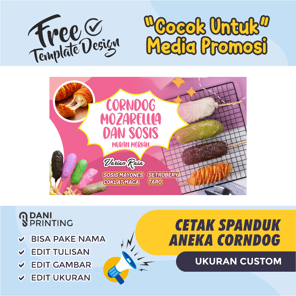Jual Banner Spanduk - Corndog Mozarela - Custom Bisa Di Edit | Shopee ...