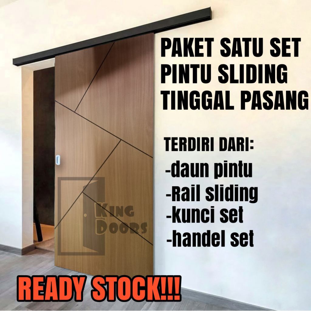 Jual satu set pintu sliding lengkap ready stock | pintu minimalis ...