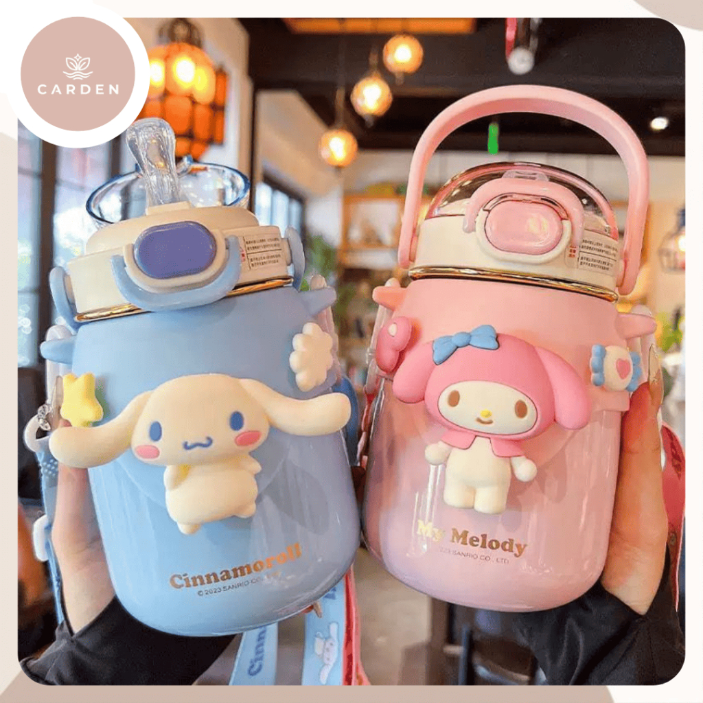 Jual Kuromi Cinnamoroll Botol Minum Stainless 316 Sedot Anak Bertali ...