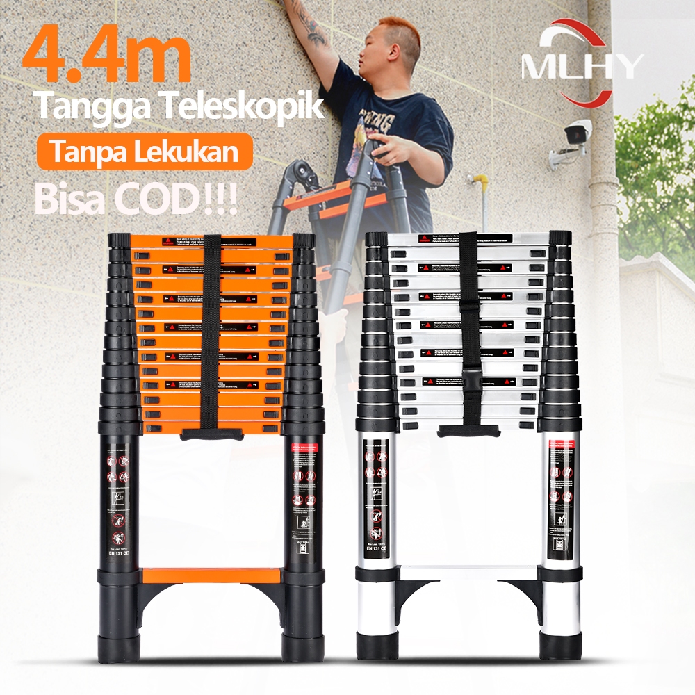 Jual Ready! MLHY Tangga Lipat Aluminium Teleskopik 4.4M Single ...