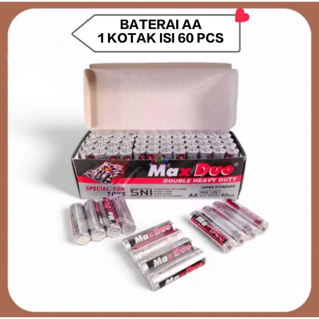 Jual BATERAI BATRE AA MAX DUO 1,5v Special for Toys BATTERY TAHAN LAMA MURAH | Shopee Indonesia