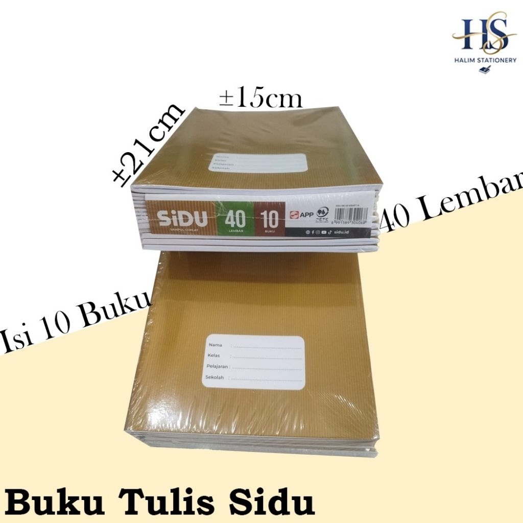 Jual Buku Tulis SIDU 40 Lembar 1 Pak Isi 10 Buku - Alat Tulis Kantor ...