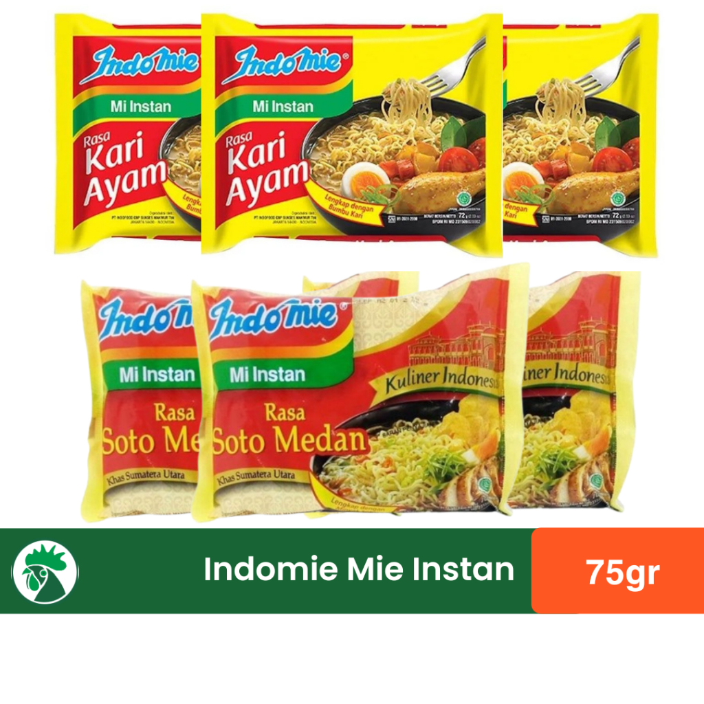 Jual Aneka Rasa Indomie 72gr | Indomie Kari Ayam | Indomie Soto Medan ...