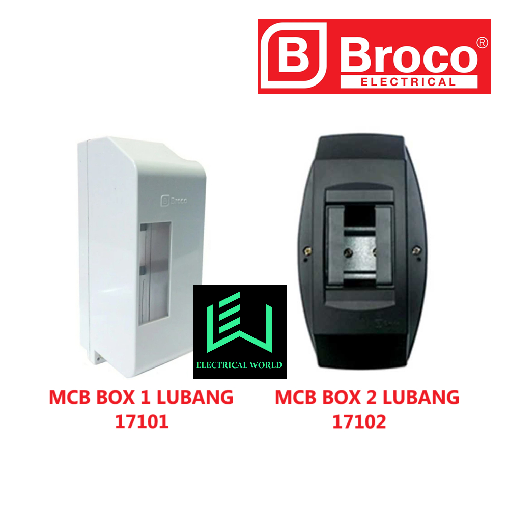Jual Box MCB BROCO 1 Group 17101 / 2 Group 17102 OB Tempel Abu Hitam ...