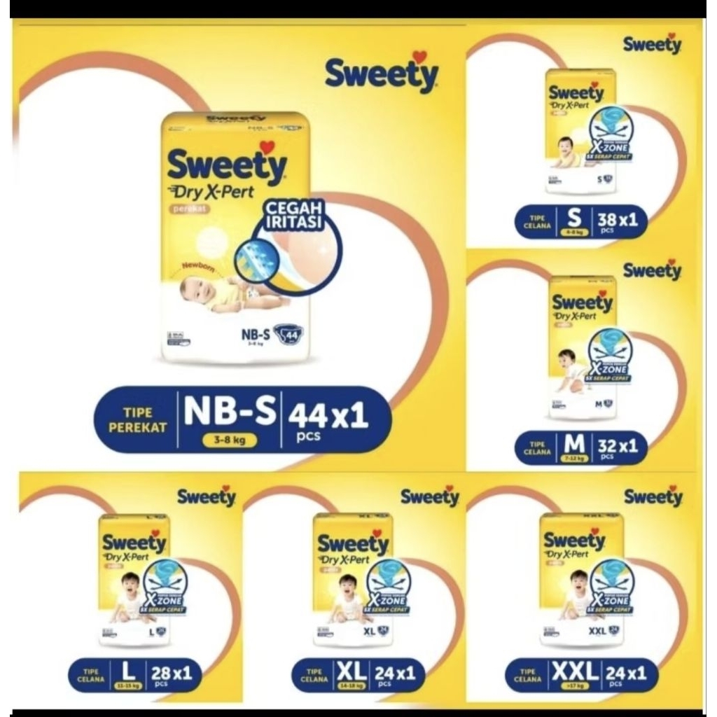 Jual Paket 2 Ball Sweety Bronze Dry Xpert Pants NBS44/S38/M32/L28/XL24 ...