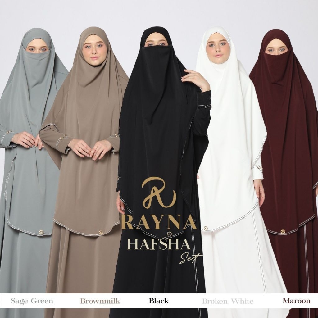 Jual Hafsha set syari umroh dan haji original Rayna | Shopee Indonesia