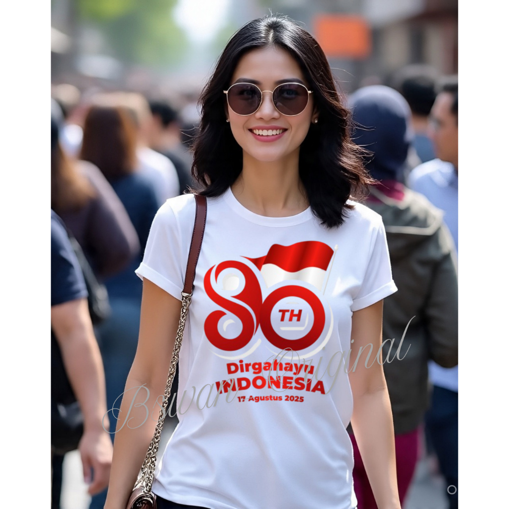 Jual Baju Kaos Outfit Pria Wanita Dewasa HUT RI Ke 80 Dirgahayu Kemerdekaan Republik Indonesia ...
