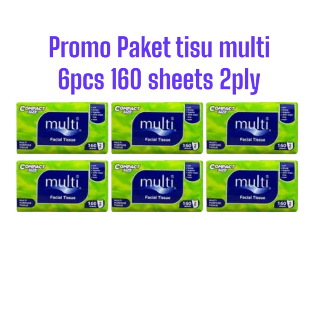 Jual Combo Hemat PAKET 6PCS Tisu Multi 160 sheets / Tisu Wajah Multi ...