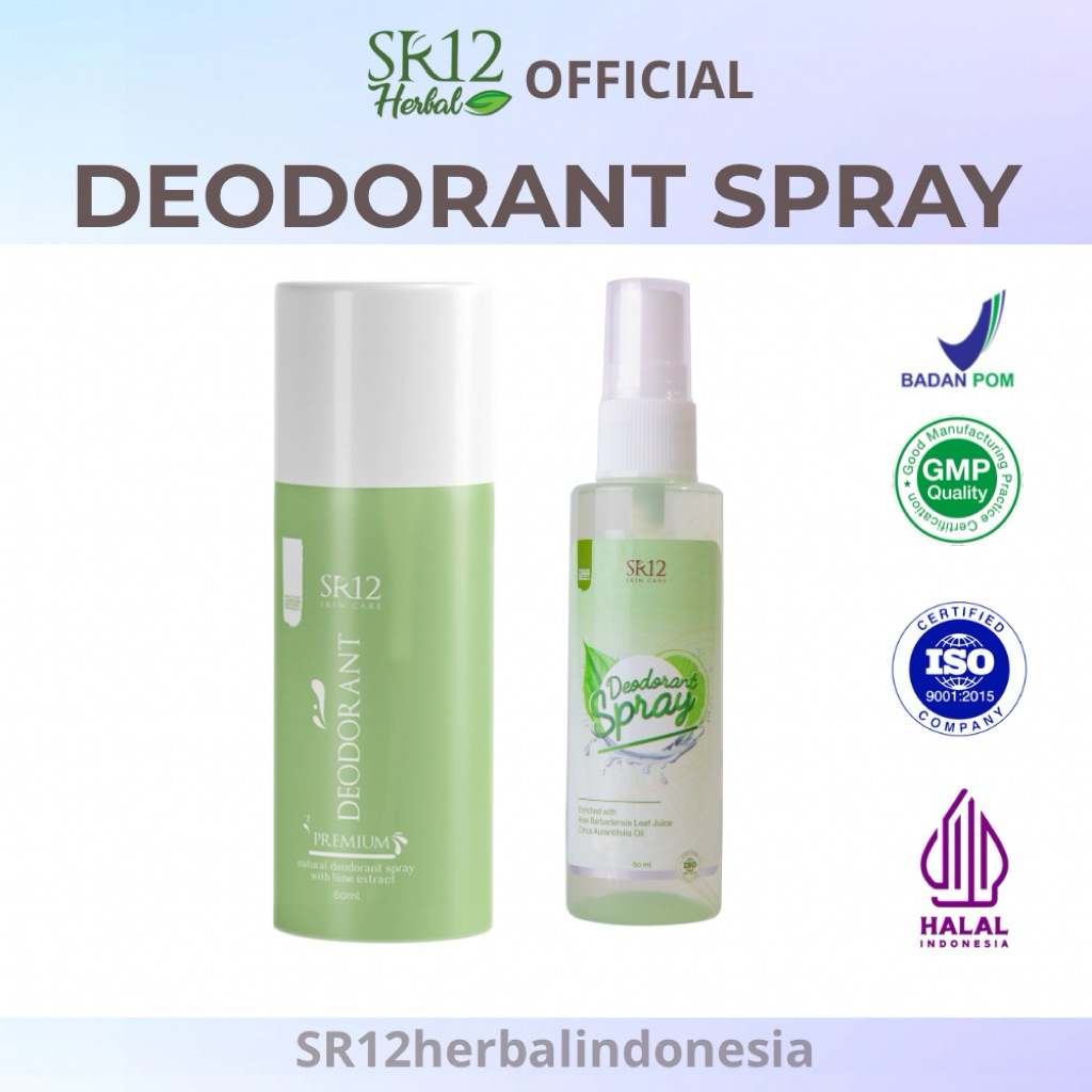 Jual Deodorant Spray SR12 60 ml – Non-Alkohol, Mencerahkan & Atasi Bau ...