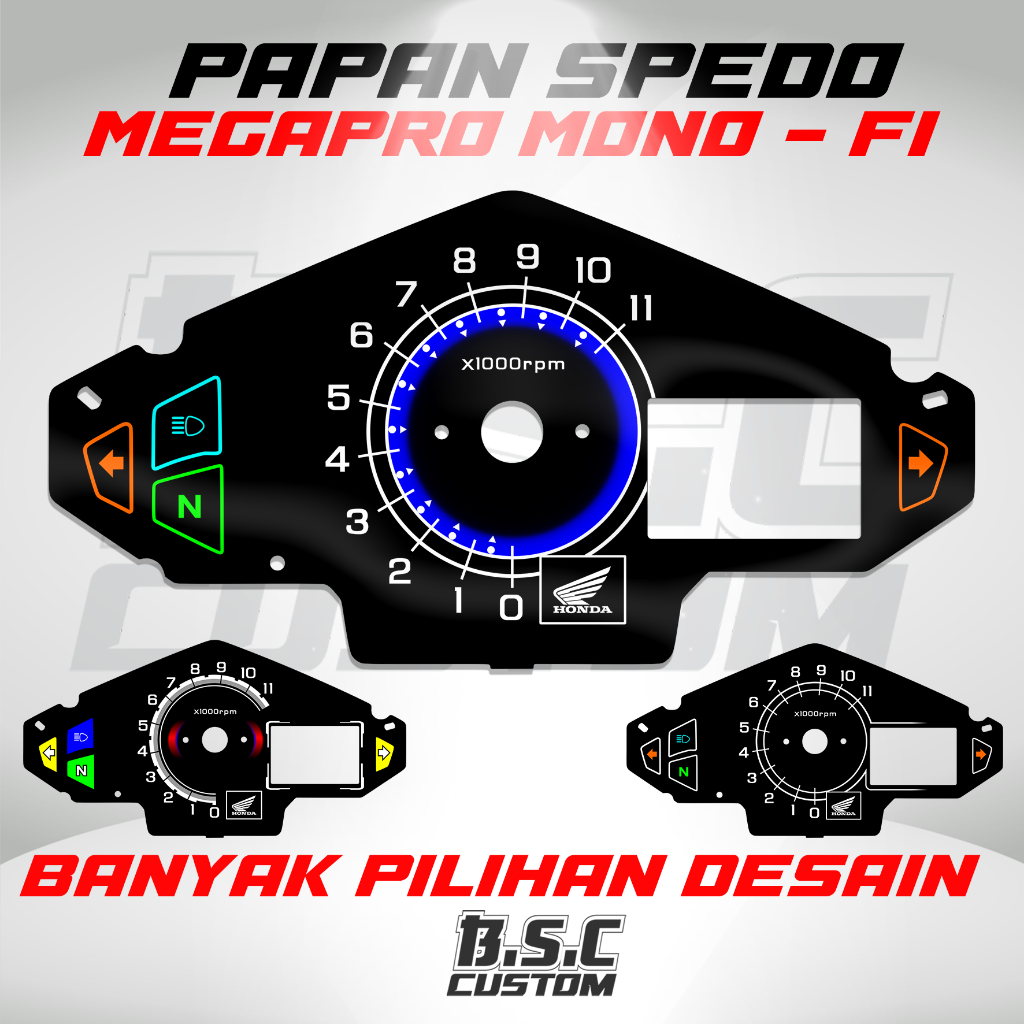 Jual BISA CUSTOM PAPAN SPIDO PANEL SPEEDOMETER PAPAN SPEDO MEGAPRO MONO MEGAPRO PGMFI MEGAPRO FI ...
