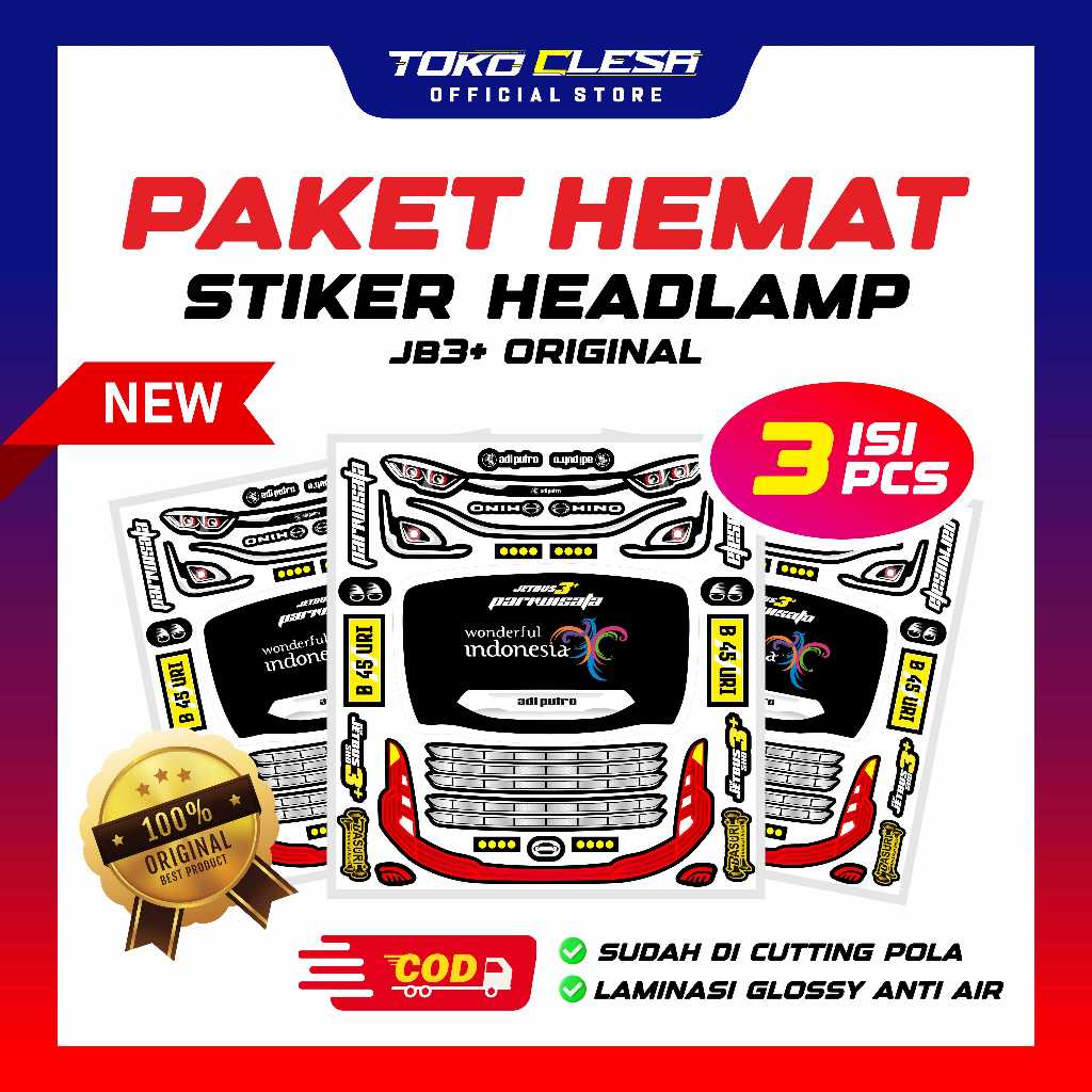 Jual PAKET ISI 3 PCS | Stiker Miniatur Lampu Bus Sticker Head Lamp ...