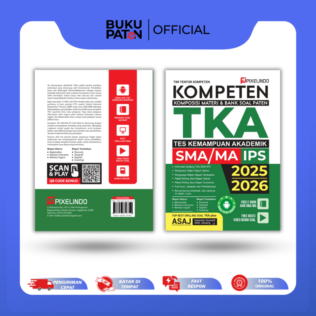 Jual Buku Kompeten Tes Kemampuan Akademik TKA IPA DAN IPS SMA / MA ...