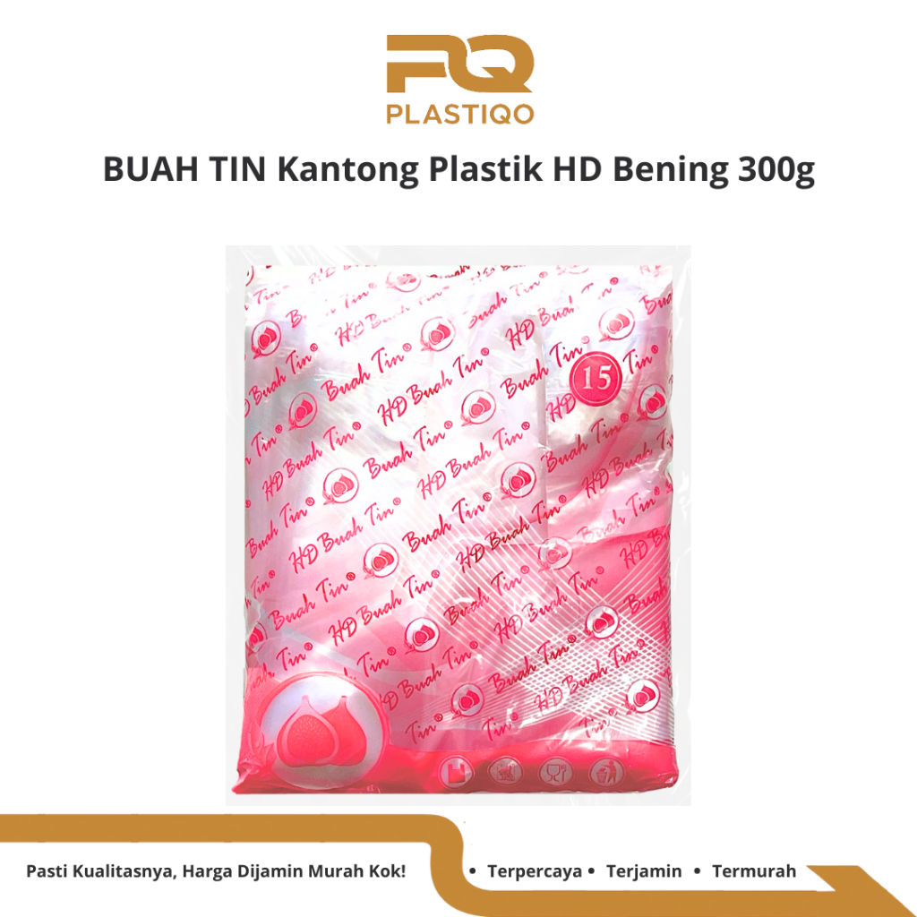 Jual Kantong Plastik HD Bening 300g BUAH TIN | Kantong Kresek Ukuran ...