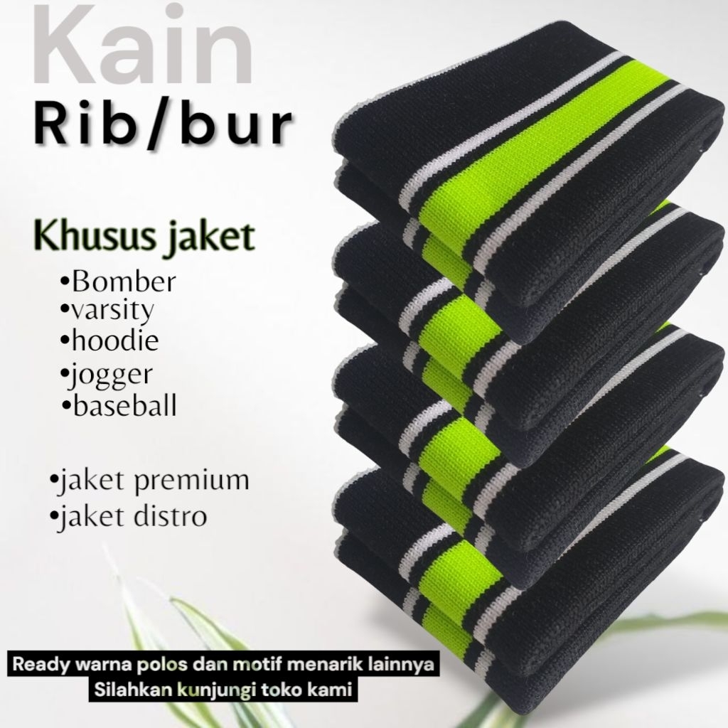 Jual Rib bur premium warna hitam polos Polyester termurah | Shopee ...