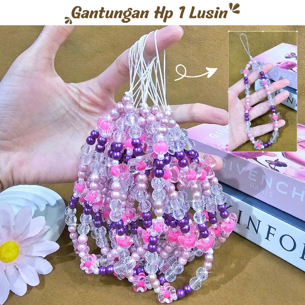 Jual (12 pcs) Gantungan Hp Aesthetic Korea Phone Strap Hp Grosiran ...