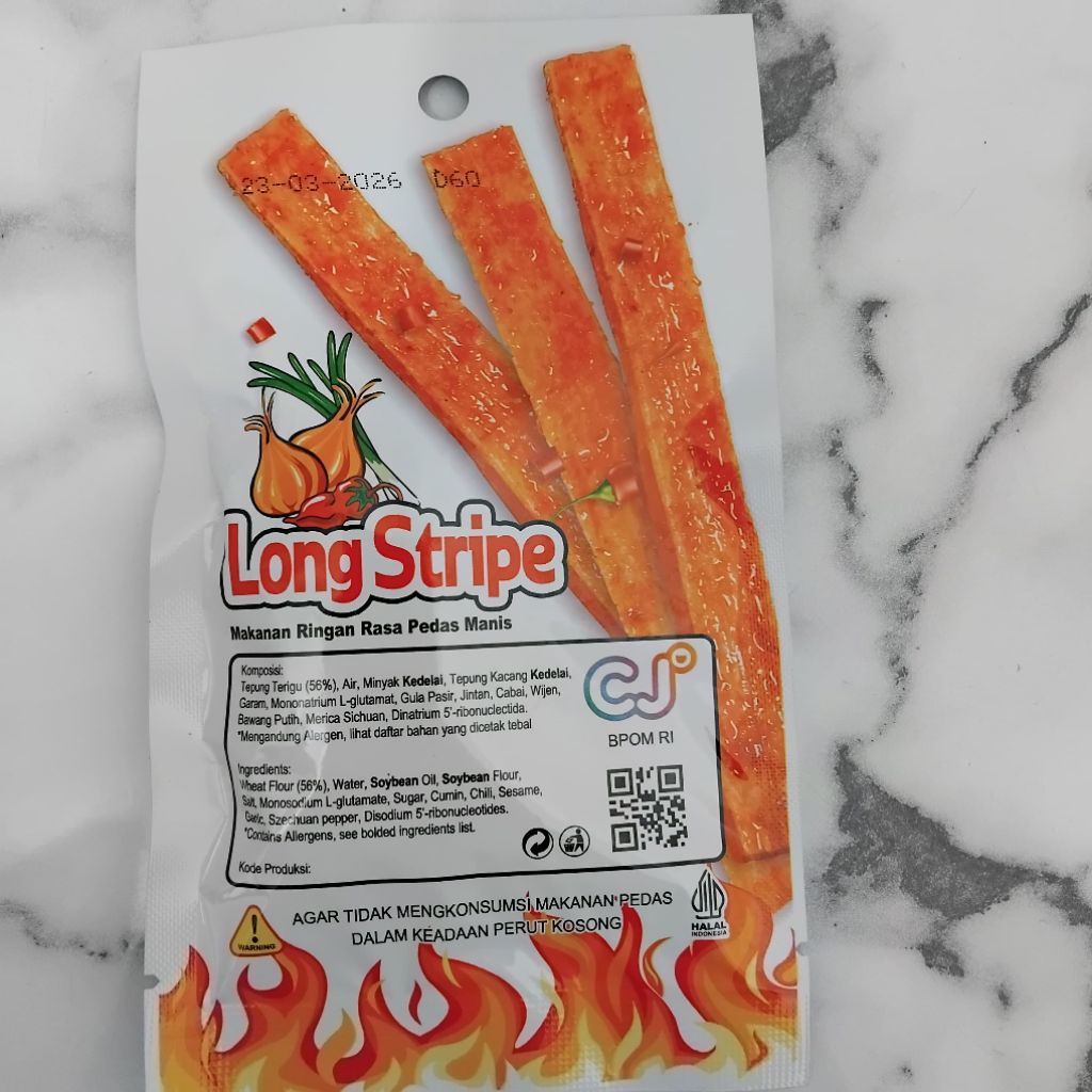 Jual CJ LONG STRIPE (NEW CHEWY STIK) RASA PEDAS MANIS (1 PACK @30 PCS) | Shopee Indonesia