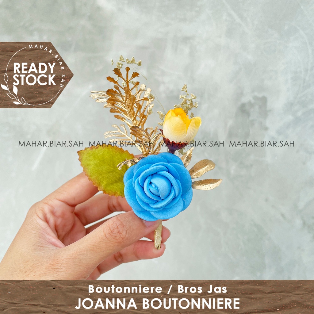 Jual RS JOANNA AZURE Boutonniere / bros bunga kering / bunga jas / bros ...