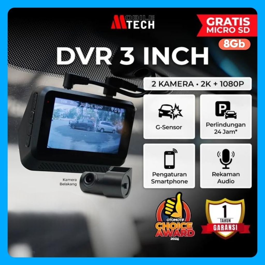 Jual DVR Mobil Dashcam / Dash Cam MTECH (Mobile Tech) 3" inch | Shopee ...