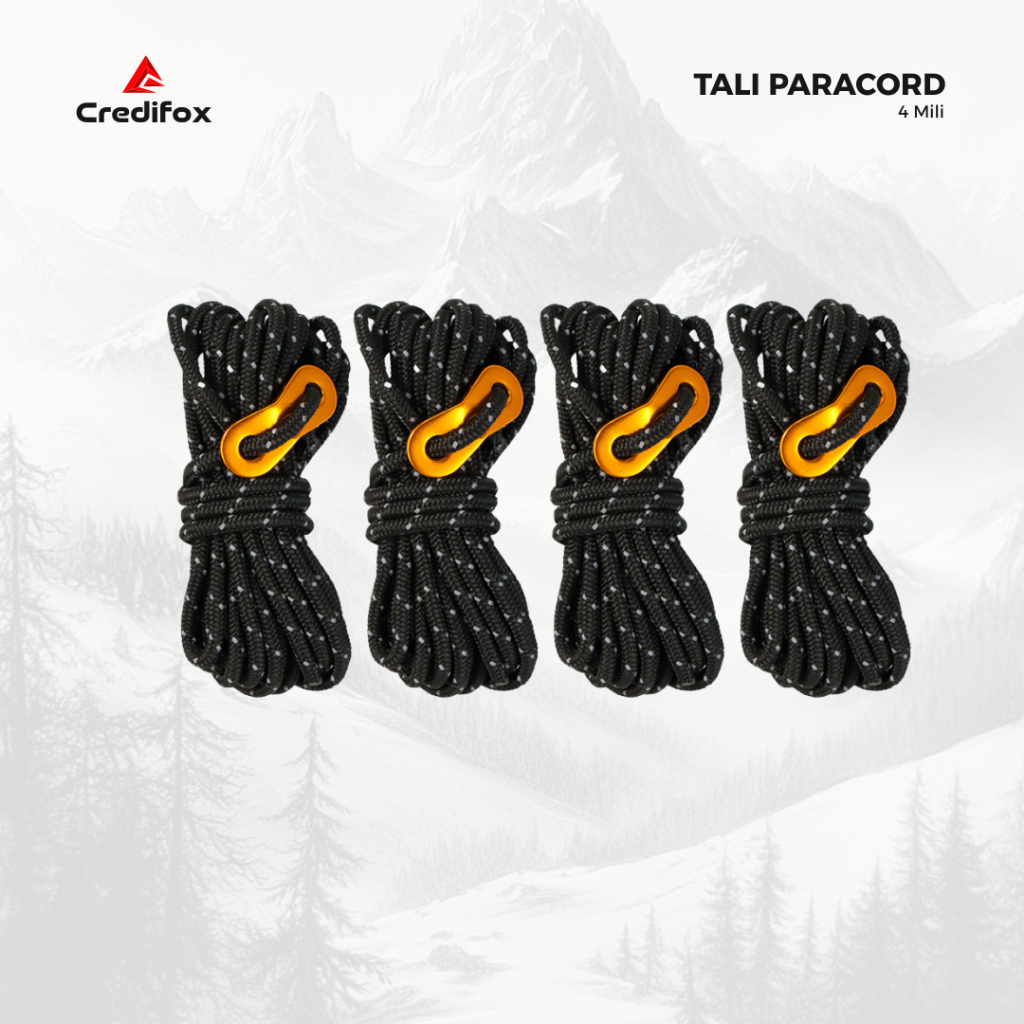 Jual CREDIFOX Tali prusik paracord reflective - tali tenda camping rope ...