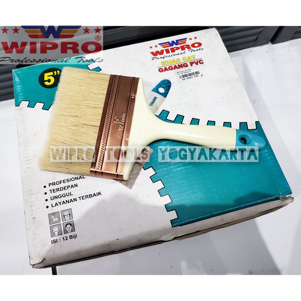 Jual Wipro Kuas Cat Tembok / Kuas Cat Dinding / Kuas Cat Gagang PVC | Shopee Indonesia