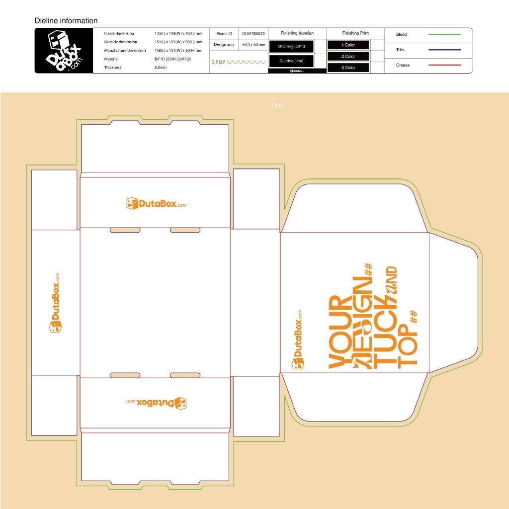 Jual Kardus Kemasan Diecut Custom White Kraft/ Kraft (Coklat) Pola Tipe ...
