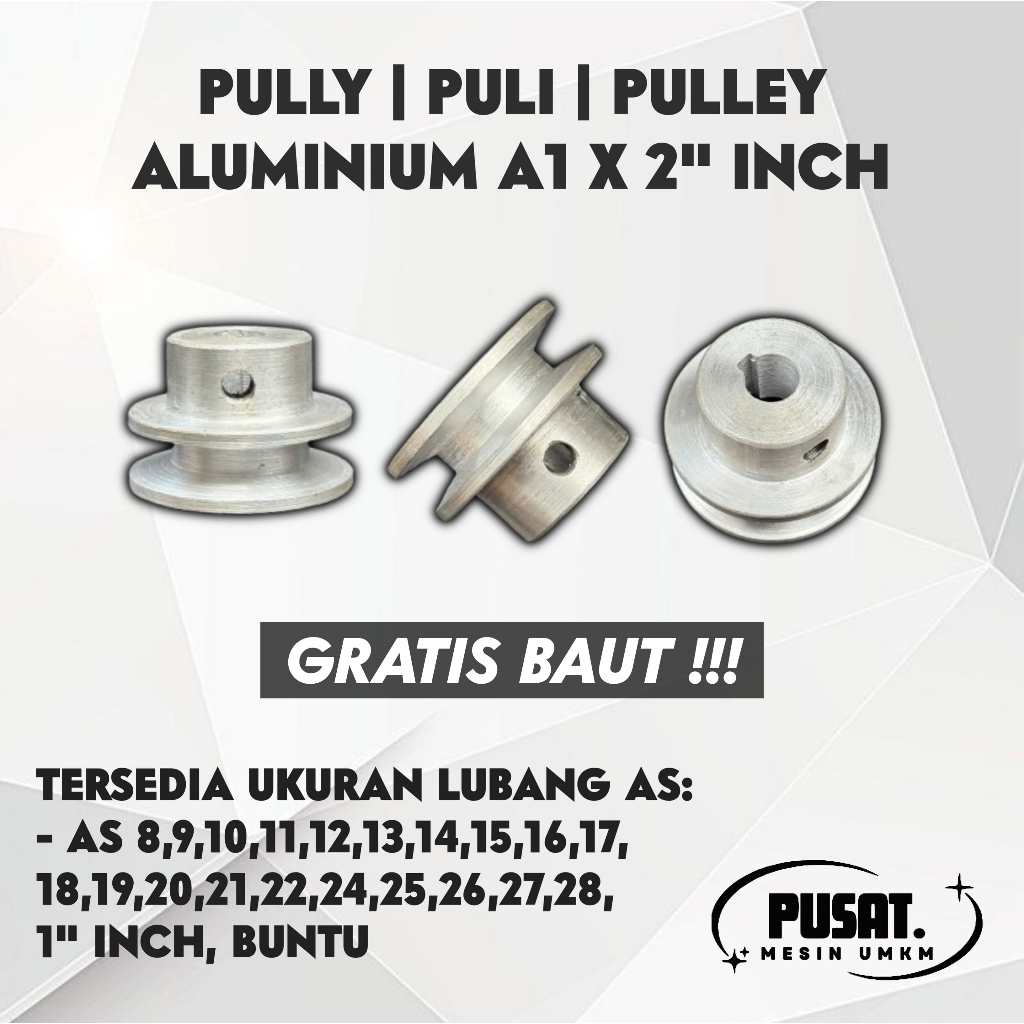 Jual Pully / Puli / Pulley Aluminium A1 2" INCH ( Dua Dim ) Tersedia ...